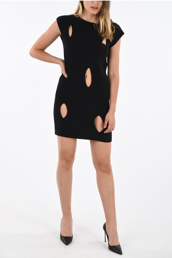 DROME women Dresses Sz S Black Ribbed Knitted Sleeveless Pencil Mini ...