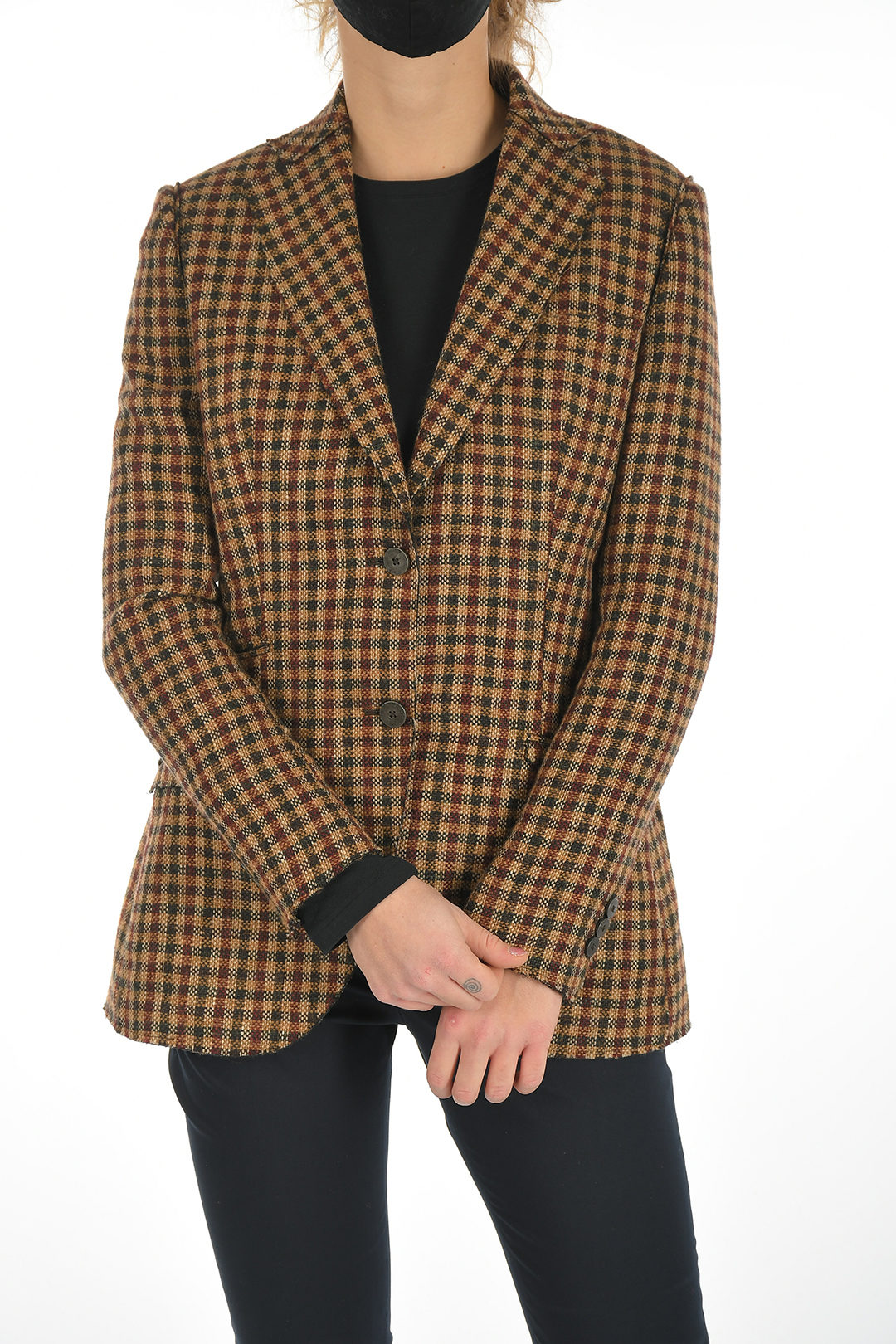 MAURIZIO MIRI women Jackets Sz 44 IT Checked Single Breasted Blazer ...