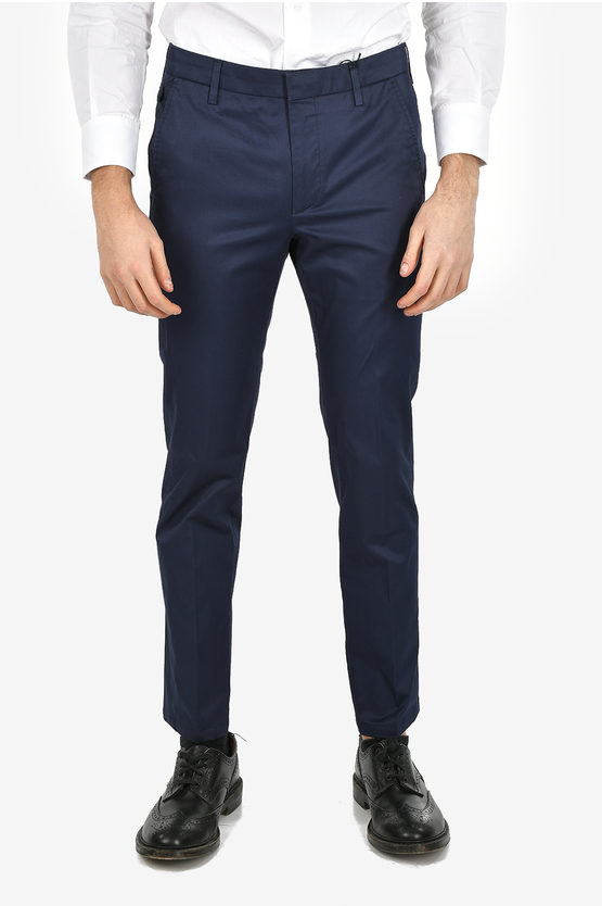 CORNELIANI men Trousers 50 IT Blue Casual Straight Pants Five Pockets ...